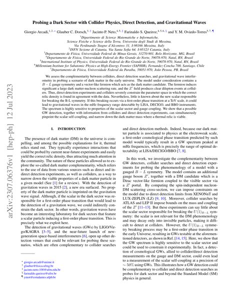 pdf probing a dark sector with collider physics direct detection