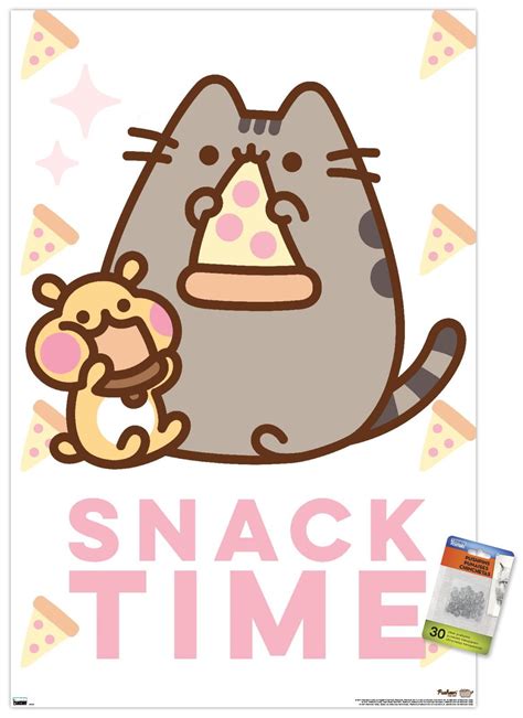 Pusheen Snack Time Wall Poster With Push Pins 22375 X 34