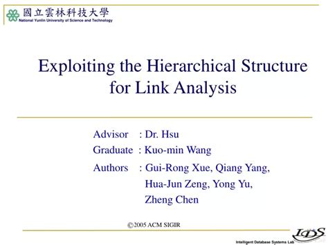 Ppt Exploiting The Hierarchical Structure For Link Analysis Powerpoint Presentation Id9672973