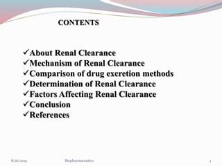 Renal Clearance K PPT