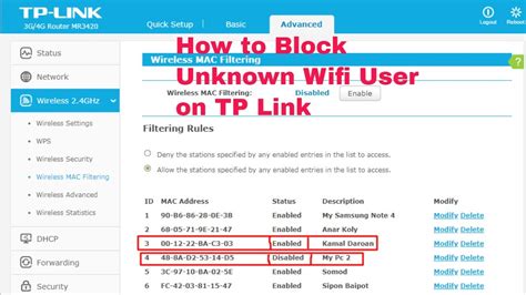 How To Block Tp Link Unknown Wifi User On Technology Ctg Youtube