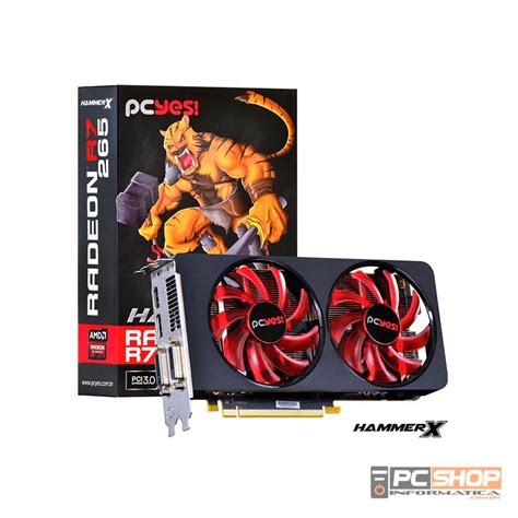 Placa de Vídeo AMD Radeon R Hammer X PCYES GB GDDR Bit PCSHOP Informática