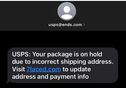 USPS 7laced Package Delivery Scam Text Reviews 2023 Kefhala