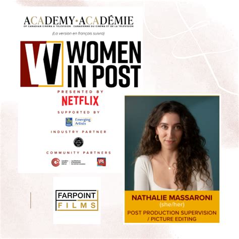 Farpoint Films Nathalie Massaroni Chosen For Prestigious Women In Post Program