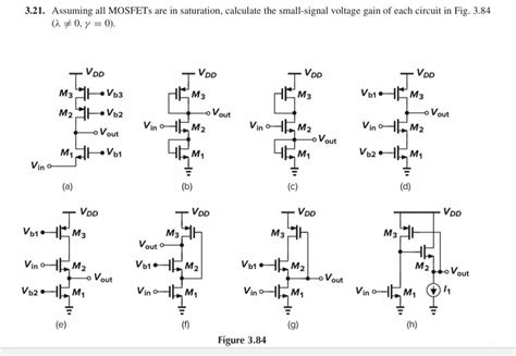 Solved 3 21 Assuming All MOSFETs Are In Saturation Chegg