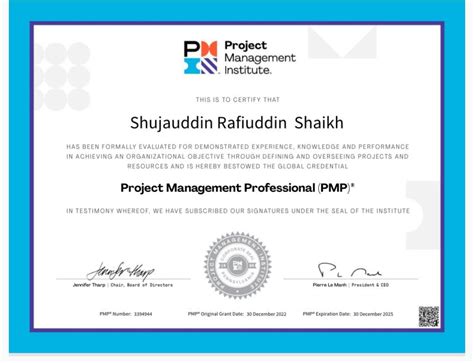 Shujauddin Shaikh Pmp® On Linkedin Celebrating My New Pmp