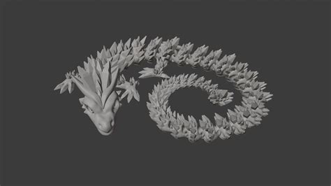 Stl File Articulated Crystal Dragon 🔮・3d Printer Model To Download・cults
