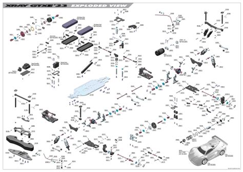 XRAY GTXE 23 Exploded View