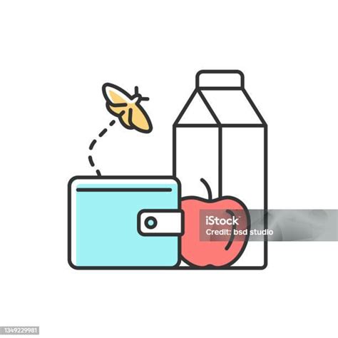 음식 Rgb 색상 아이콘에 대한 돈 없음 0명에 대한 스톡 벡터 아트 및 기타 이미지 0명 개념 건강한 식생활 Istock