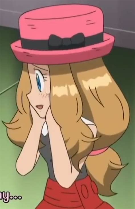 Serena Blushing Pokemon Ash And Serena Pokemon Pokemon Waifu