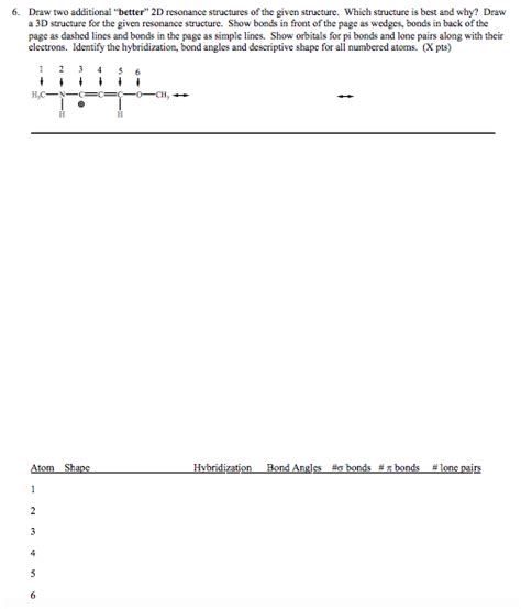 Solved Draw Two Additional Better D Resonance Chegg Com