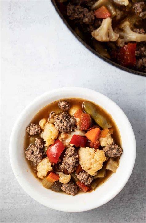 Keto Vegetable Beef Soup Forgetsugar