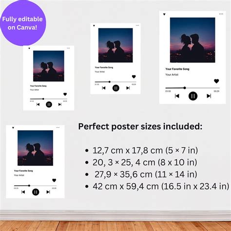Editable Custom Song Poster Personalized Music Print Spotify Print