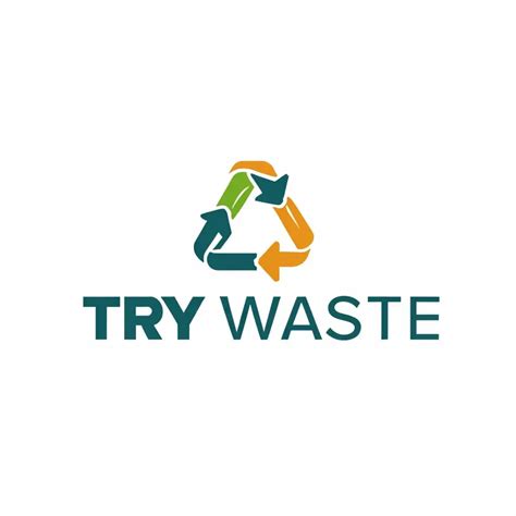 Logo Design For Try Waste White Waste Disposal Truck Symbol On Black