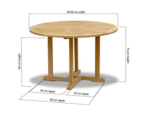 Canfield Teak Round Garden Table 1 2m