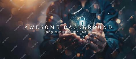 Cybersecurity And Data Protection Shield And Lock Symbol Premium Ai Generated Psd