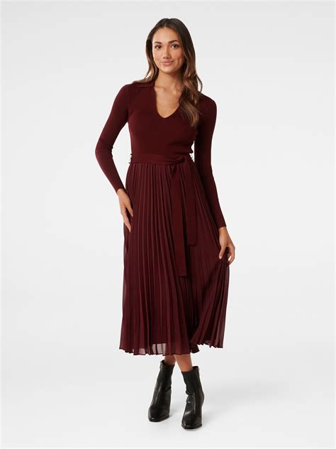 Buy Forever New V Neck Fit And Flare Midi Dress Dresses For Women