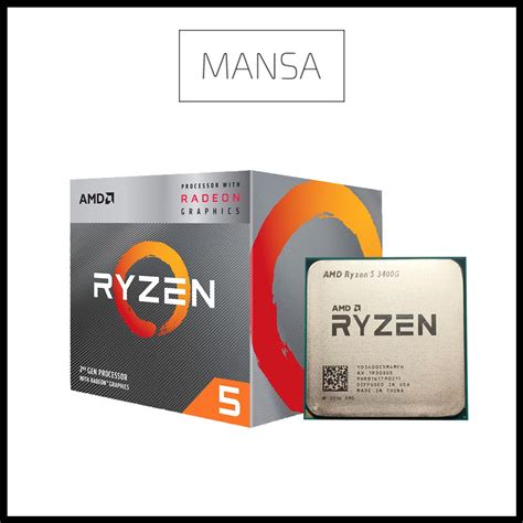 AMD Ryzen 5 3400G Processor With Radeon RX Vega 11 Graphics Shopee Singapore