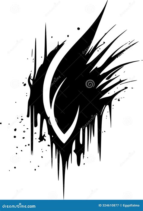 Bleach Effect Black And White Isolated Icon Vector Illustration