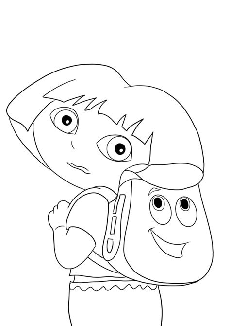 Gambar Mewarnai Dora The Explorer Kumpulan Halaman Yang Dapat Dicetak