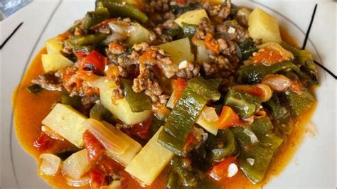 Receta de carne molida con rajas y papas Deliciosa combinación