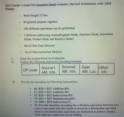 q1 consider a single bus processor based computer