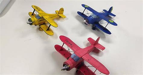 Trio Of Beech Staggerwing Papermodel In 1100 Scale Album On Imgur