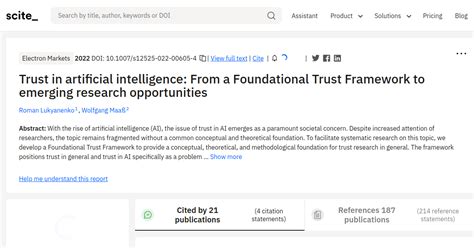 Trust In Artificial Intelligence From A Foundational Trust Framework