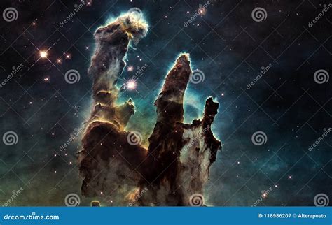 Pillars Of Creation Deep Space Elements Of The Image Are Furnished By