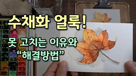 Fineartlab 수채화 얼룩물똥수채화 초보자 독학자를 위한 완벽 해결 방법 Youtube