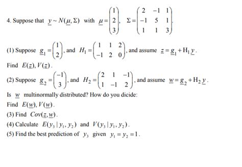 solved 2 11 1 5 1 4 suppose that y~ n u 2 with u 2 e