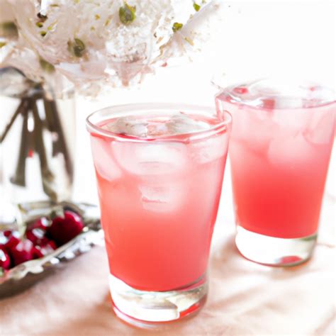 Cherry Blossom Gin Fizz Refreshing Gin Cocktail With Cherry Juice