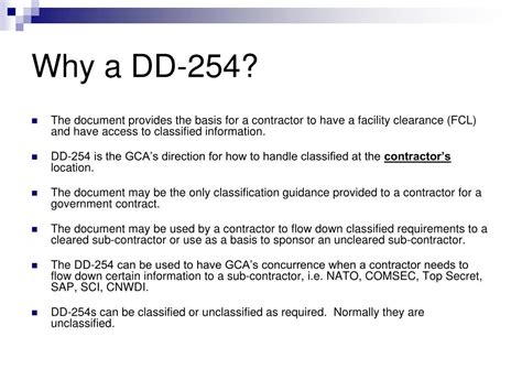 Ppt Contract Security Classification Specification Powerpoint