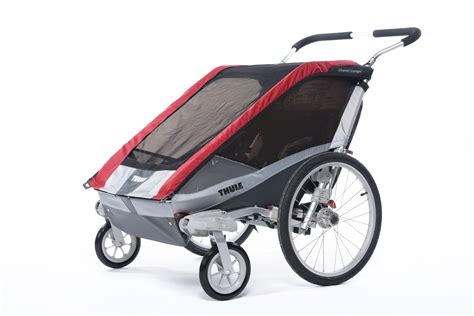 THULE Chariot Cougar czerwony podwójny wózek do biegania zestaw rowerowy zł