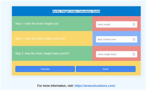 Aortic Height Index Calculator Online Calculators