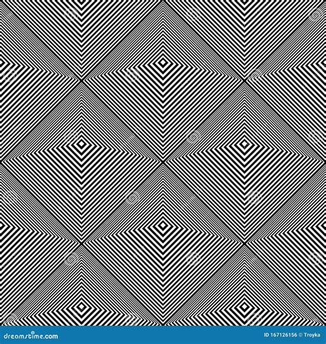 Seamless Checked Pattern Lines Texture 3d Illusion Stock Vector Illustration Of Monochrome