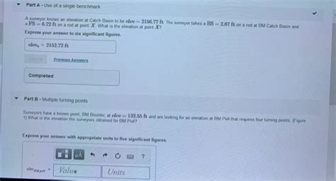 Solved Differential Leveling And Use Of Turning Points