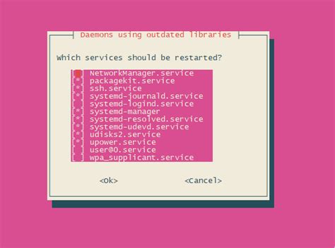 ubantu22 04安装时daemons using outdated libraries csdn博客
