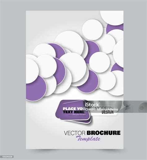 동그라미와 보라색 전단지 디자인 서식 파일입니다 비즈니스 교육 프레 젠 테이 션 광고에 대 한 소책자 기업의 정체성 개념입니다 편집 가능한 벡터 일러스트입니다 0명에 대한