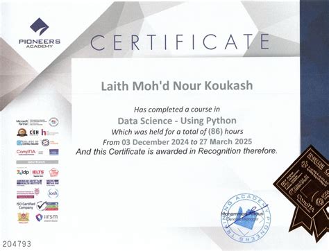 Im Excited To Announce That Ive Earned The “data Science Using Python