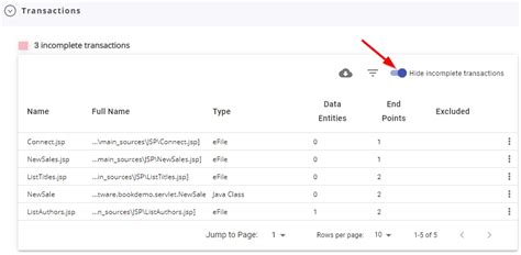 Application Analysis Configuration Transactions Transactions
