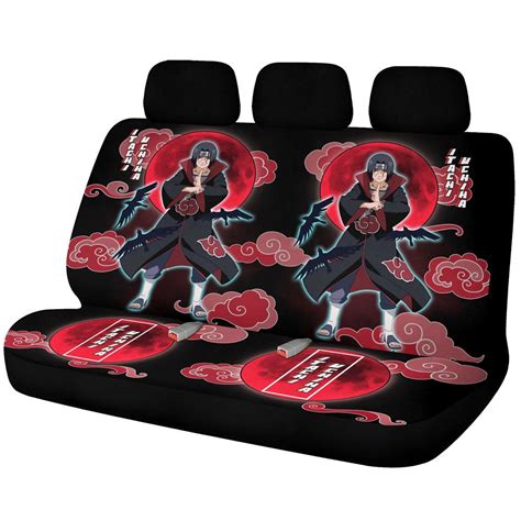 Itachi Uchiha Car Back Seat Covers Custom Naruto Anime Gearcarcover