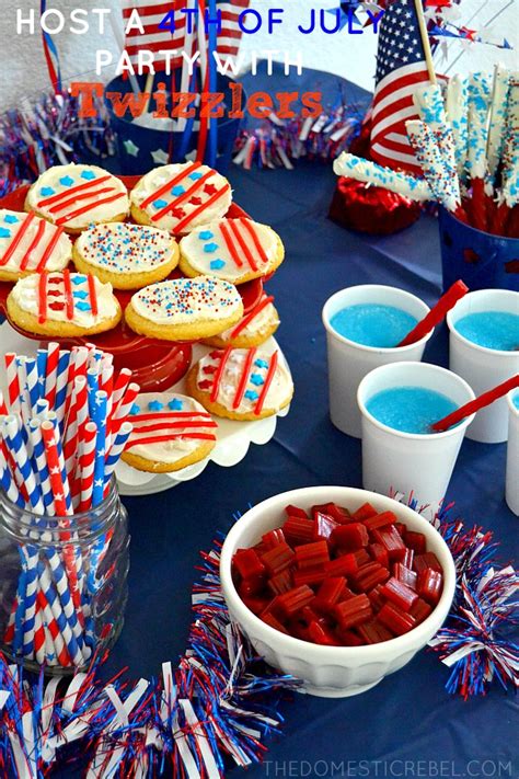 Blue Raspberry Slushies And A Patriotic Party With Twizzlers The