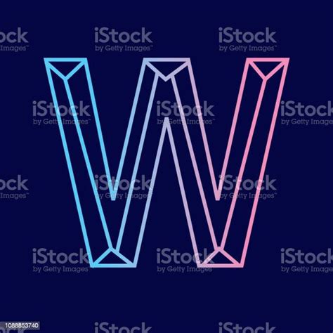 와이어 프레임 편지 W 개요 비스듬한 3d 문자 디자인 알파벳 W에 대한 스톡 벡터 아트 및 기타 이미지 알파벳 W 0명
