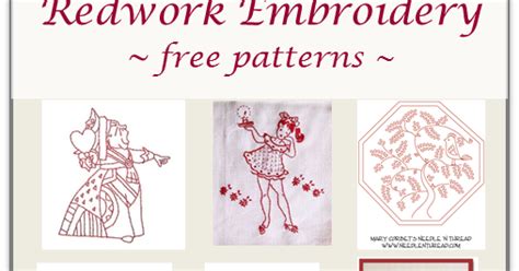 Quilt Inspiration Free Pattern Day Redwork Embroidery