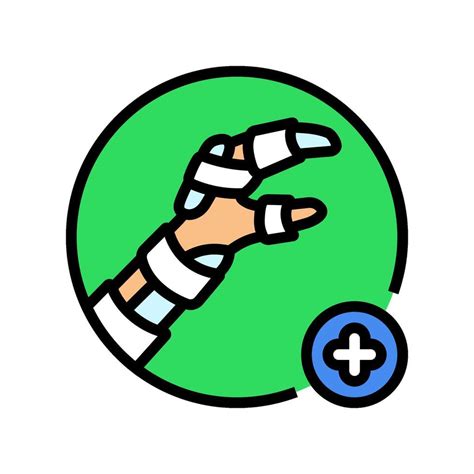Splinting Limb First Aid Color Icon Illustration 60185725 Vector Art At