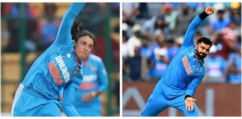 Viral Smriti Mandhana Strikes With Virat Kohli Like Bowling Action