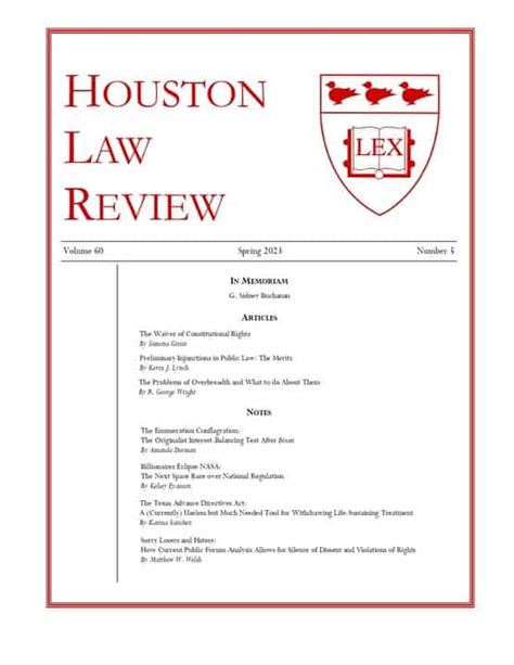Vol 60 Issue 5 2023 Published By Houston Law Review