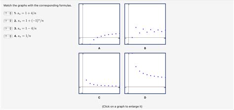 match the graphs with the corresponding formulas 1