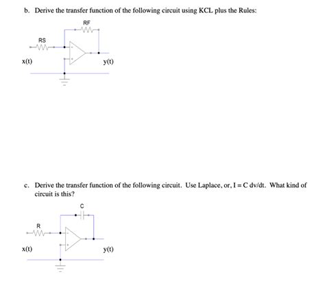 Solved B Derive The Transfer Function Of The Following